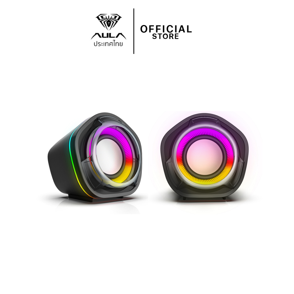 ลำโพง - AULA N107 - ไฟ RGB PULSE GAMING SPEAKER USB 2.0 | Shopee Thailand