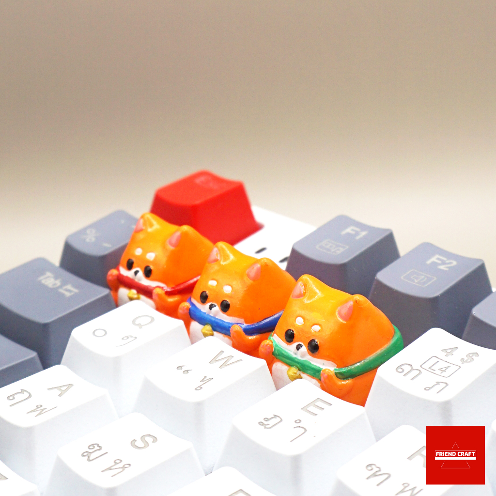 Keycaps คีย์แคป น้องหมา Shiba งาน Handmade Keycap | Shopee Thailand
