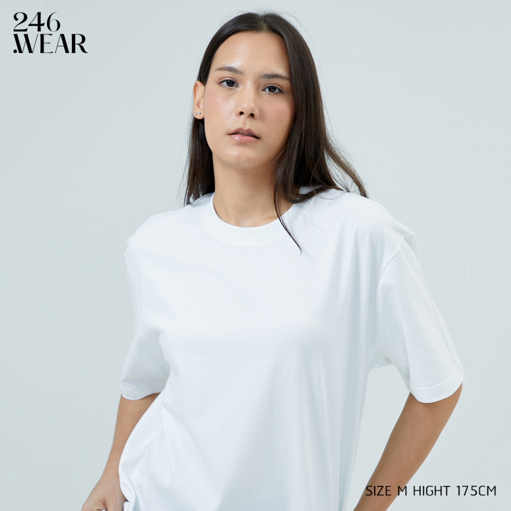 246 เสื้อยืดคอกลม Oversize รุ่น Cotton20 | Shopee Thailand