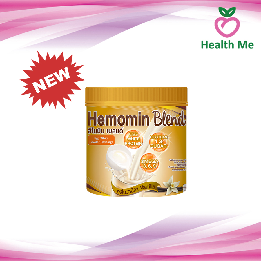 (สูตรใหม่) Hemomin Blend 400 g ฮีโมมิน เบลนด์ กลิ่นวานิลลา ขนาด 400 ...