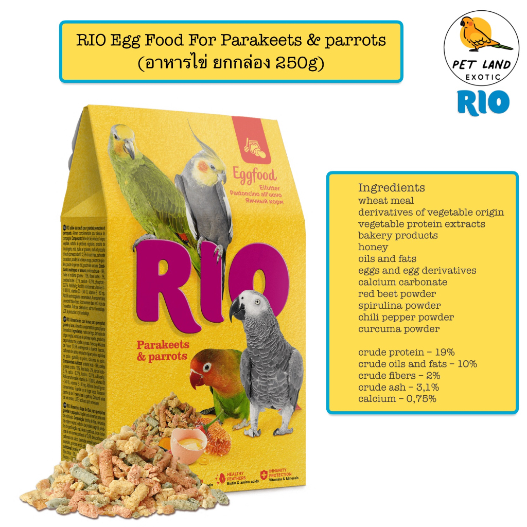 สินค้าลงใหม่‼️ Rio Egg Food for budgie/Parakeet&Parrot อาหารไข่ ยกกล่อง ...
