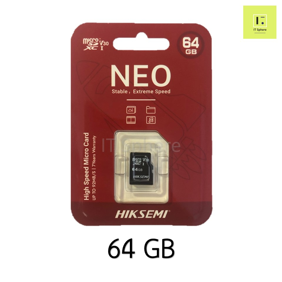 [ของแท้ ศูนย์ไทย] Micro SD Card Hiksemi Neo C1 16GB 32GB 64GB 128GB microSDHC?/ Class 10 and UHS ...