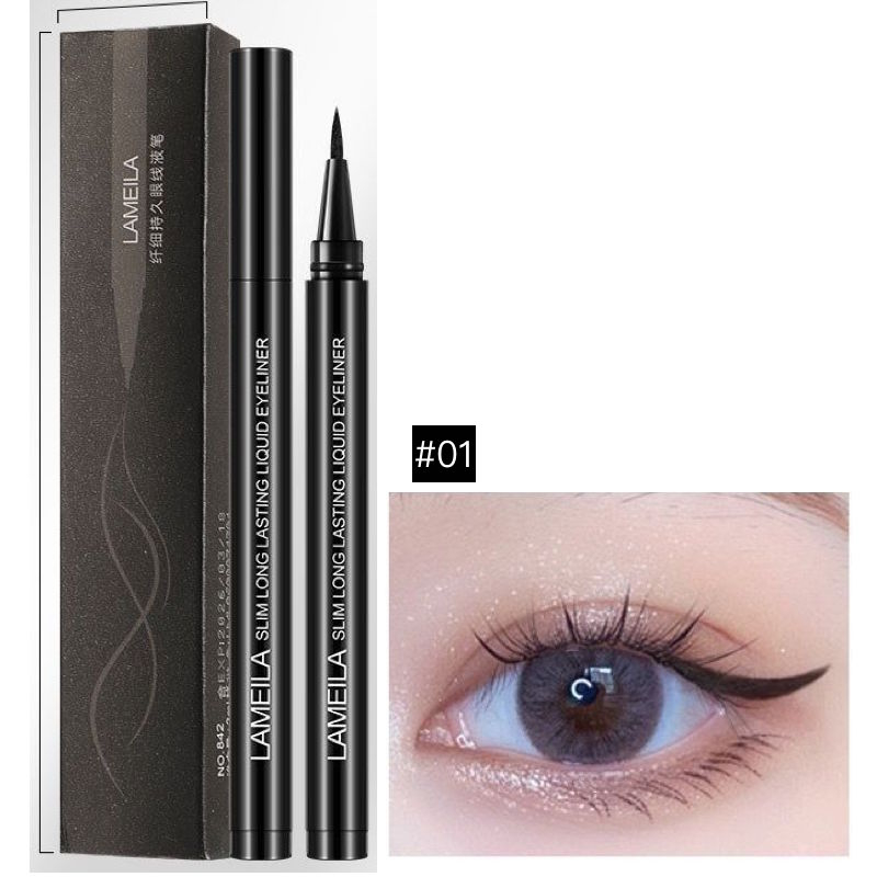 E842: อายไลเนอร์ชนิดน้ำยาวนานดำของแท้ซุปเปอร์กันน้ำ-มี 2 สีให้เลือก ...