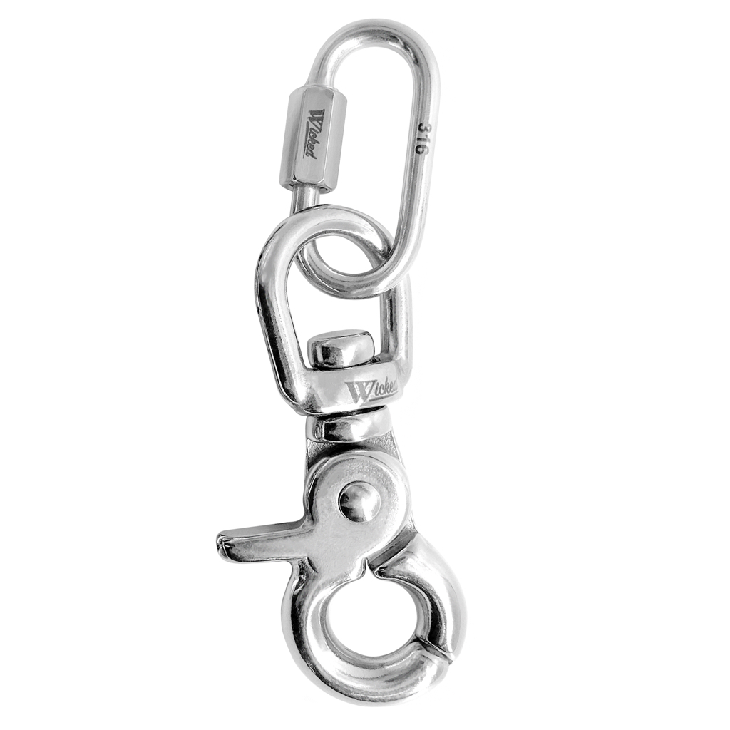 Wicked ตะขอเกี่ยว Swivel Eye Trigger Snap Hook สแตนเลส 316 สำหรับกีฬาดำน้ำ ขนาด 3 1/2” | Shopee ...