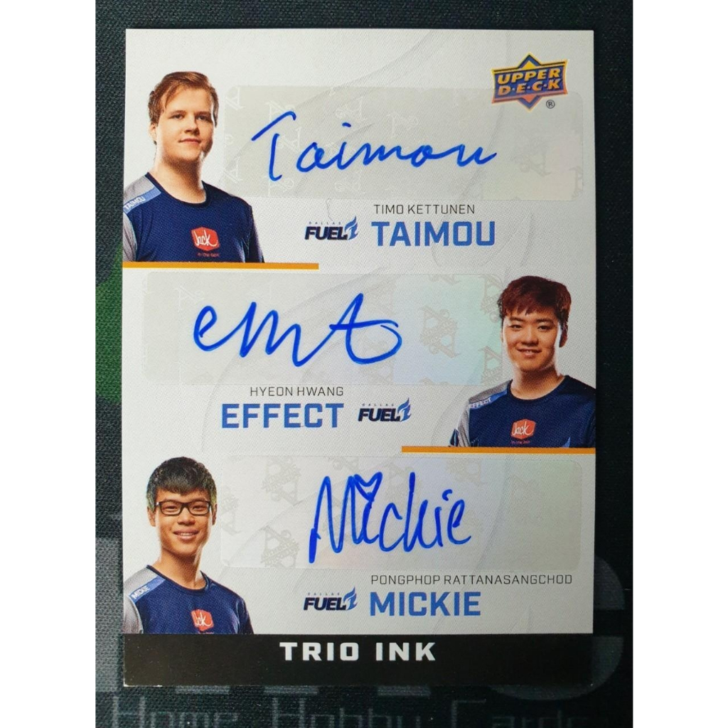 การ์ด Upper Deck Overwatch League Trio Autographs Mickie, Taimou ...