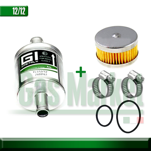 GI Gas Filter 12x12 + Filter Kit for Tomasetto Reducers + Clamps - กรอง ...