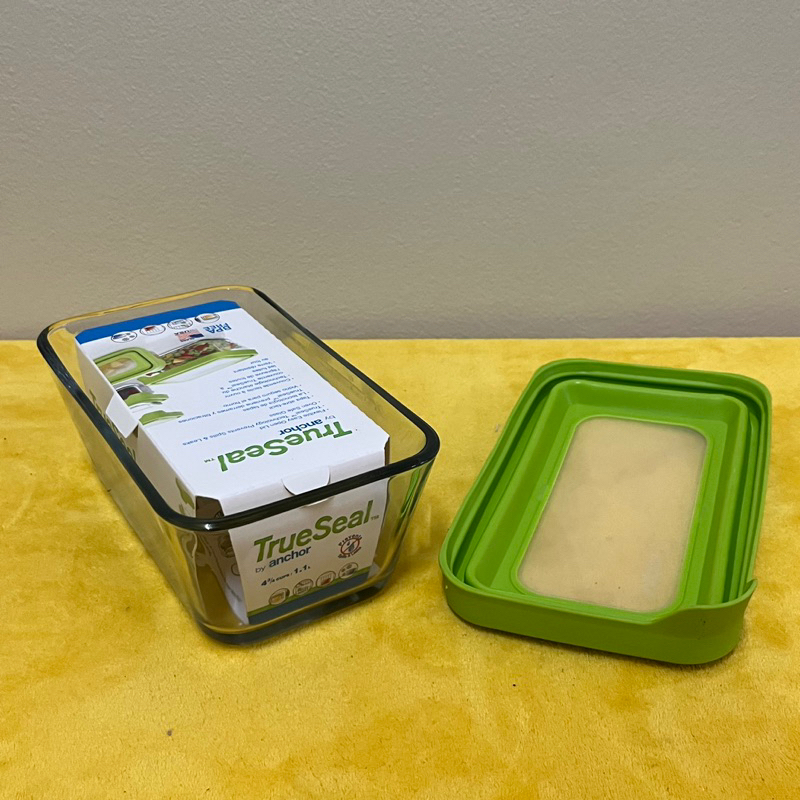 [ เหลี่ยมเล็ก ] 1.1 ลิตร TrueSeal by Anchor Brands กล่องแก้วถนอมอาหาร ...