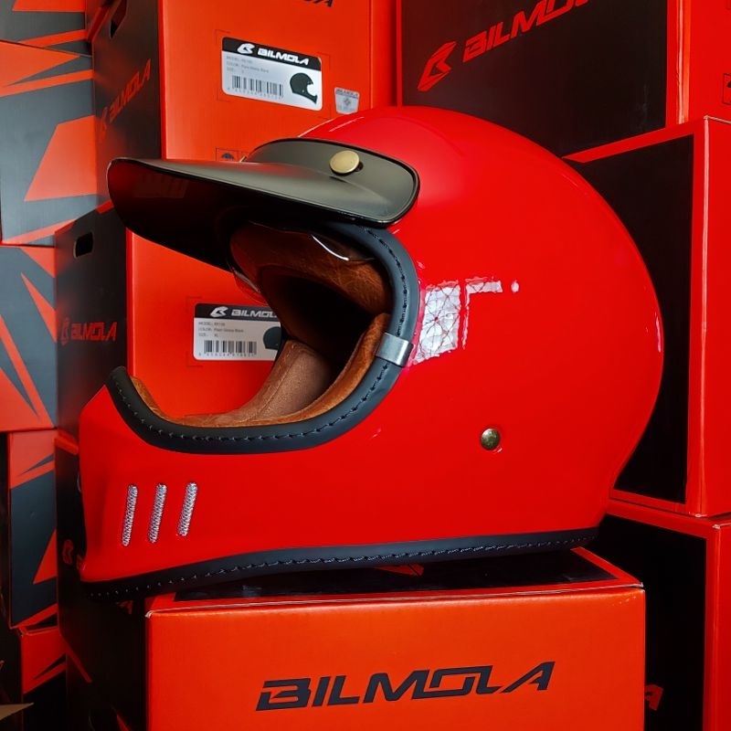 หมวกกันน็อค Bilmola รุ่น RX100 ทรงคลาสสิคนิยม ผลิตปี 2023 | Shopee Thailand