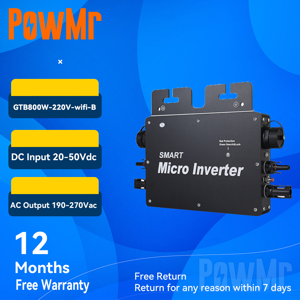 PowMr 800W Solar on Grid Tie Inverter DC20V-50V to AC190-270V MPPT ...
