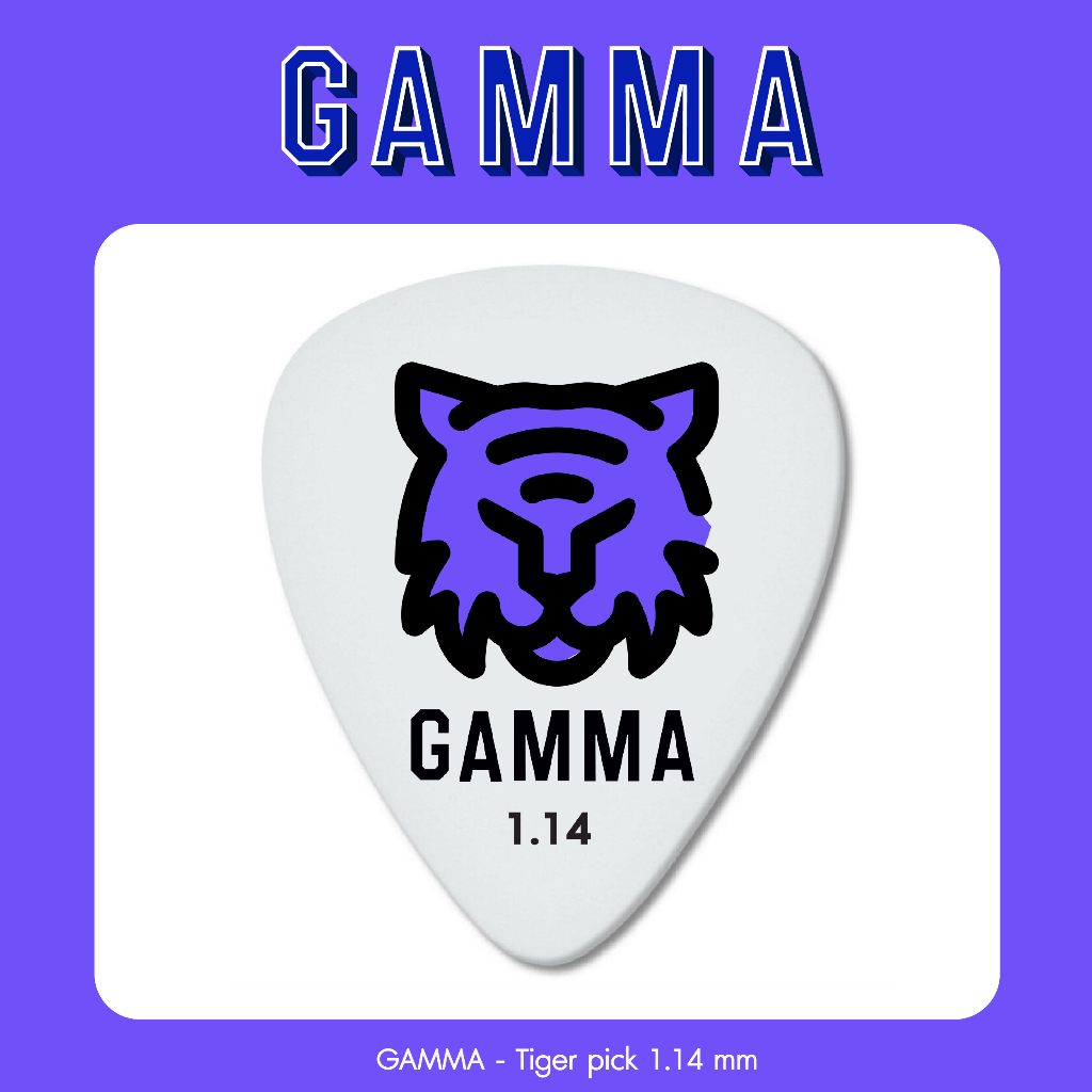 ปิ๊กกีต้าร์ GAMMA -Tiger pick - Violet (สีม่วง) ขนาด 1.14 mm. (1 ชิ้น ...