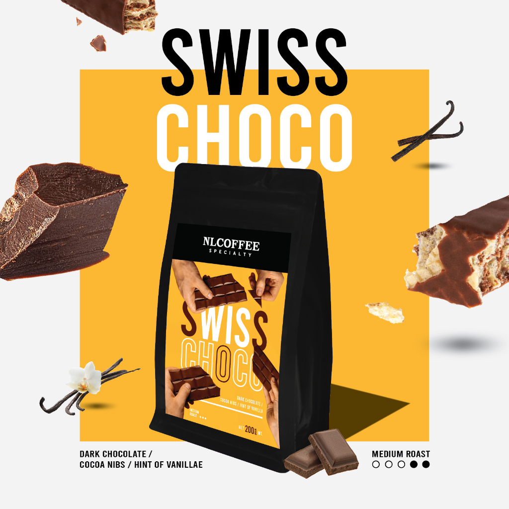 NLCOFFEE SPECIALTY เมล็ดกาแฟ Swiss Choco | สวิสช็อค กาแฟกลุ่มเบลนด์ ...