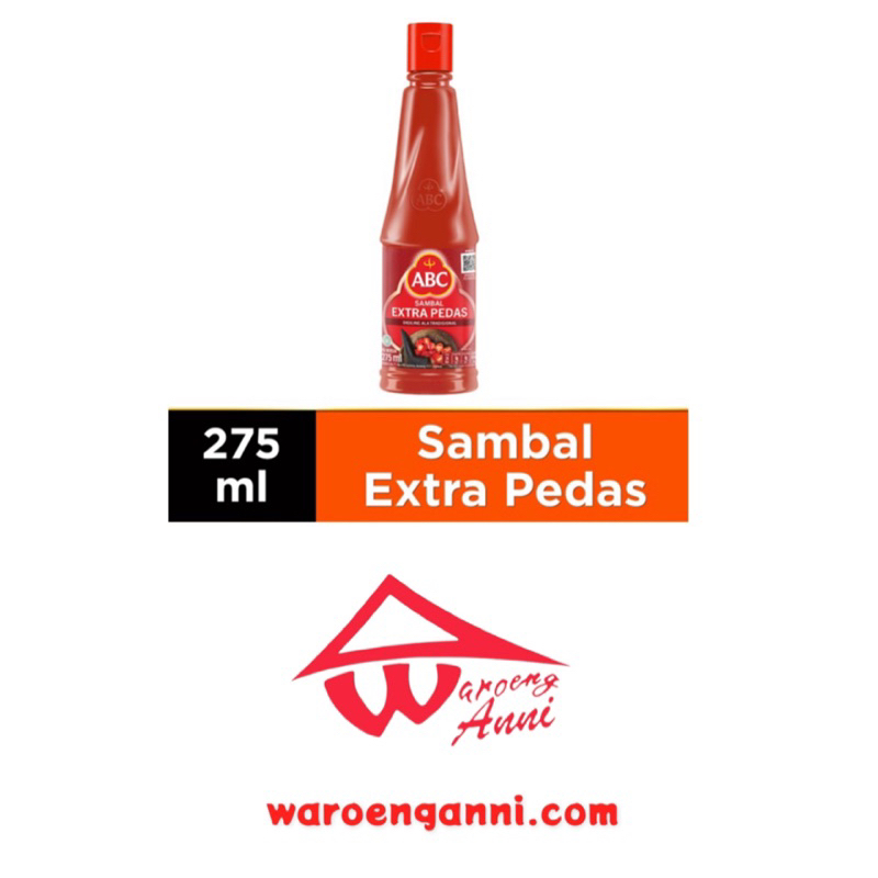 Indonesia ABC Saus Sambal Extra Pedas ,275 ml / ABC Chilli Sambal Sauce ...