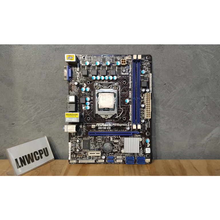 เมนบอร์ด Asrock H61M-VS + i3 2100 | Shopee Thailand