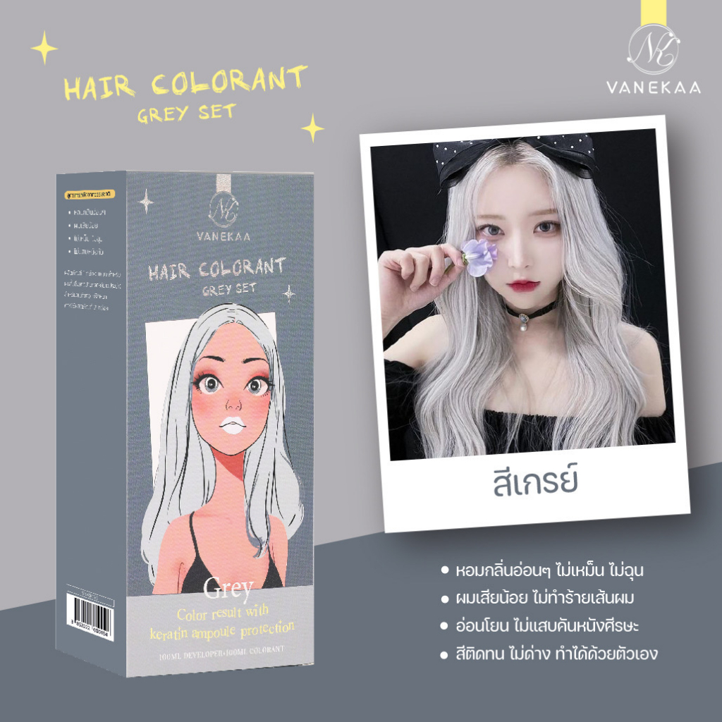 สีผม วานีก้า Vanekaa Hair Colorant Matt Blonde Set | Shopee Thailand