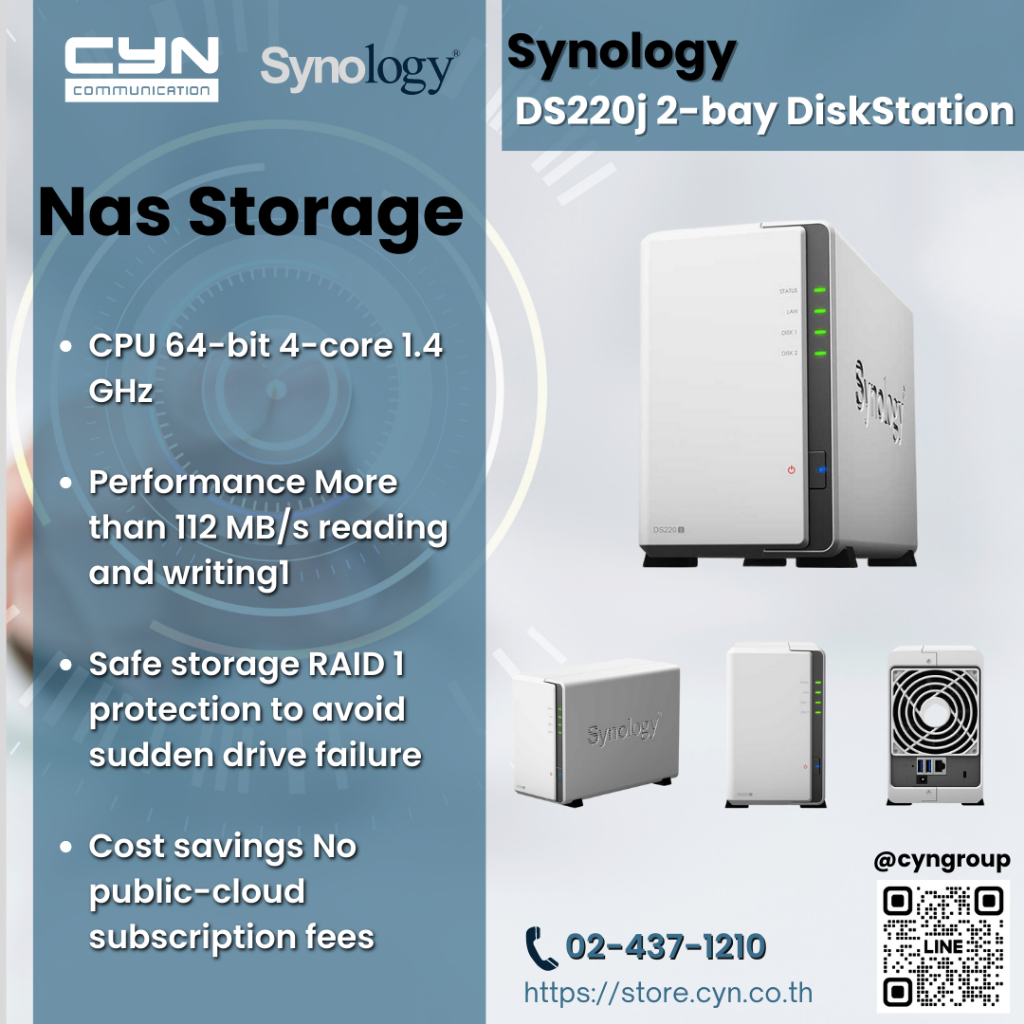 Synology DS220j 2-bay DiskStation | Shopee Thailand