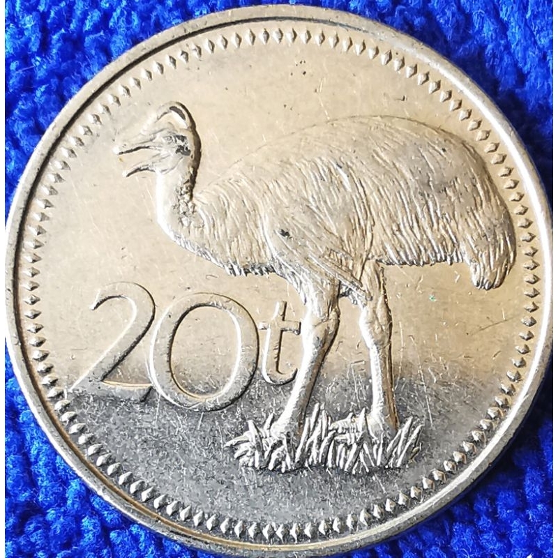 เหรียญ ต่างประเทศ ปาปัวนิวกินี Papua New Guinea, 20 Toea, # 0757T, ใช้ ...