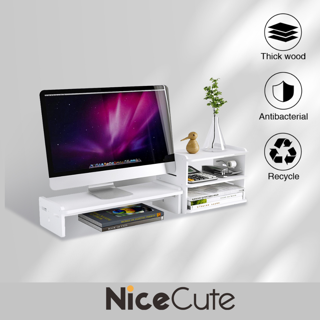 Nice Cute: Laptop Stand ที่วางโน้ตบุค มีช่องเก็บของ คีย์บอร์ด ชั้นจอ ...