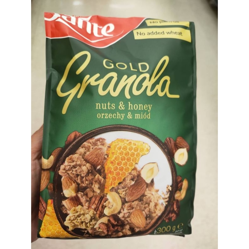 Sante Granola Gold Nuts&Honey อาหารเช้าธัญพืช ผสมถั่วเฮเซลนัท พีแคน อัล ...