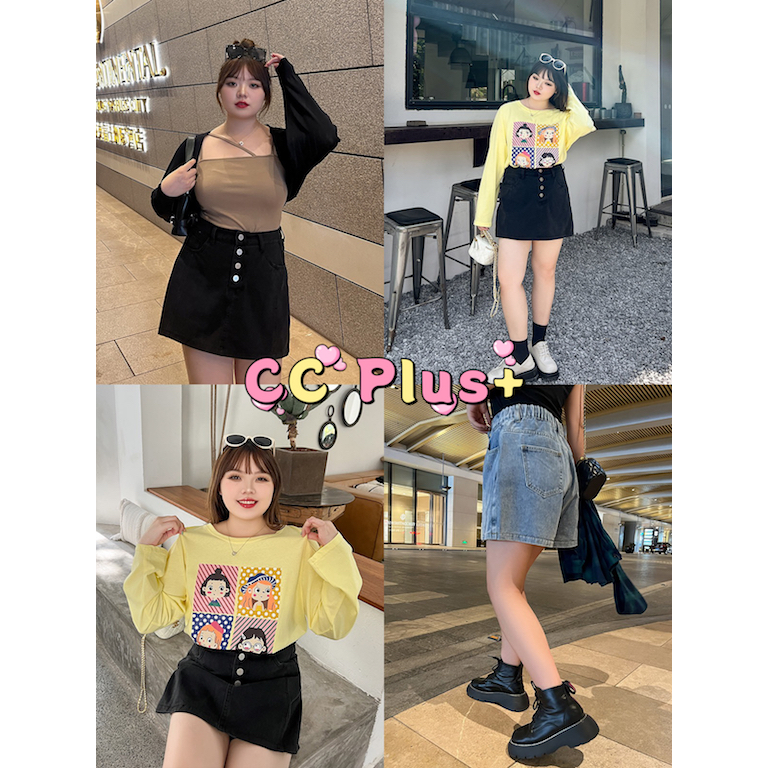 CiCi Plus+(836)กระโปรงกางเกงขาสั้น เอวสม็อค กระดุมหน้าแมทซ์ได้ทุกลุคน่ารักมาก | Shopee Thailand