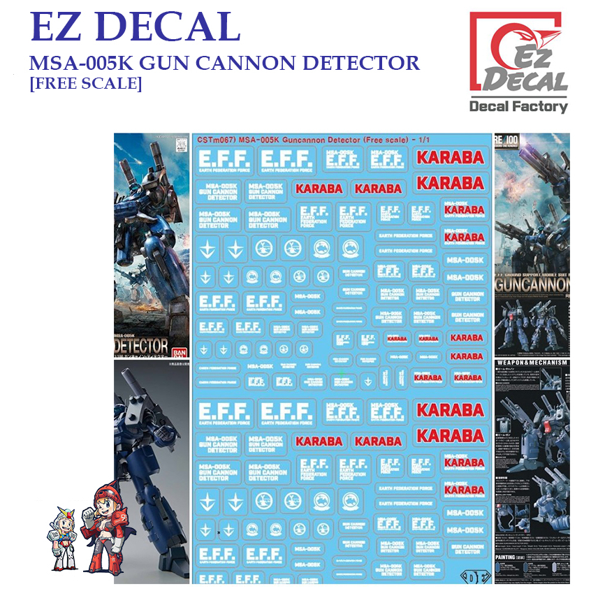 ดีคอลน้ำ [EZ DECAL] CSTM 67 MSA-005K GUN CANNON DETECTOR [FREE SCALE ...