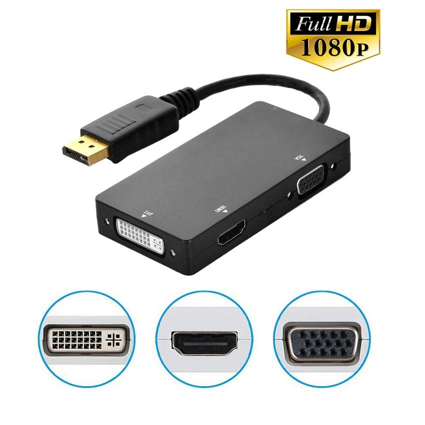 displayport dp to hdmi vga dvi 3in1 converter cable | Shopee Thailand
