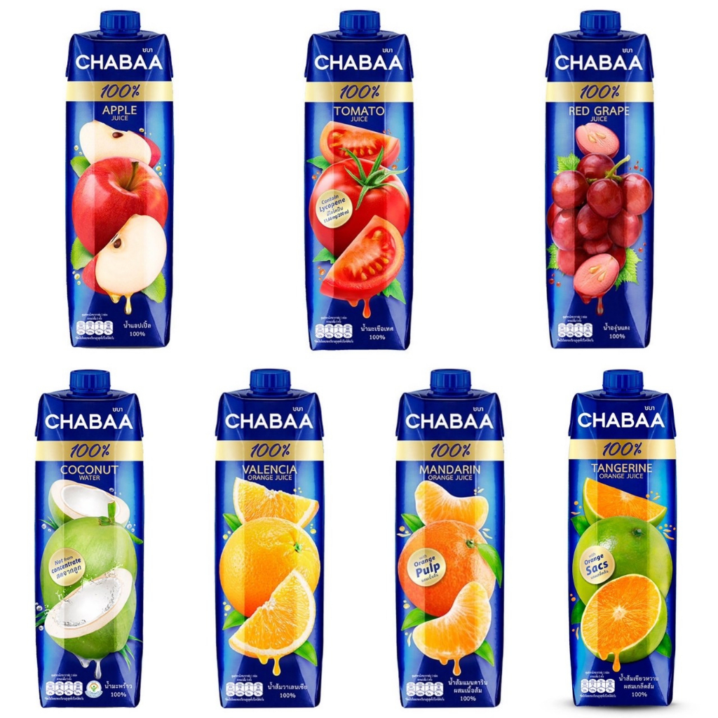 Chabaa น้ำผลไม้ 100% ตรา ชบา ขนาด 1000 มล. | Shopee Thailand