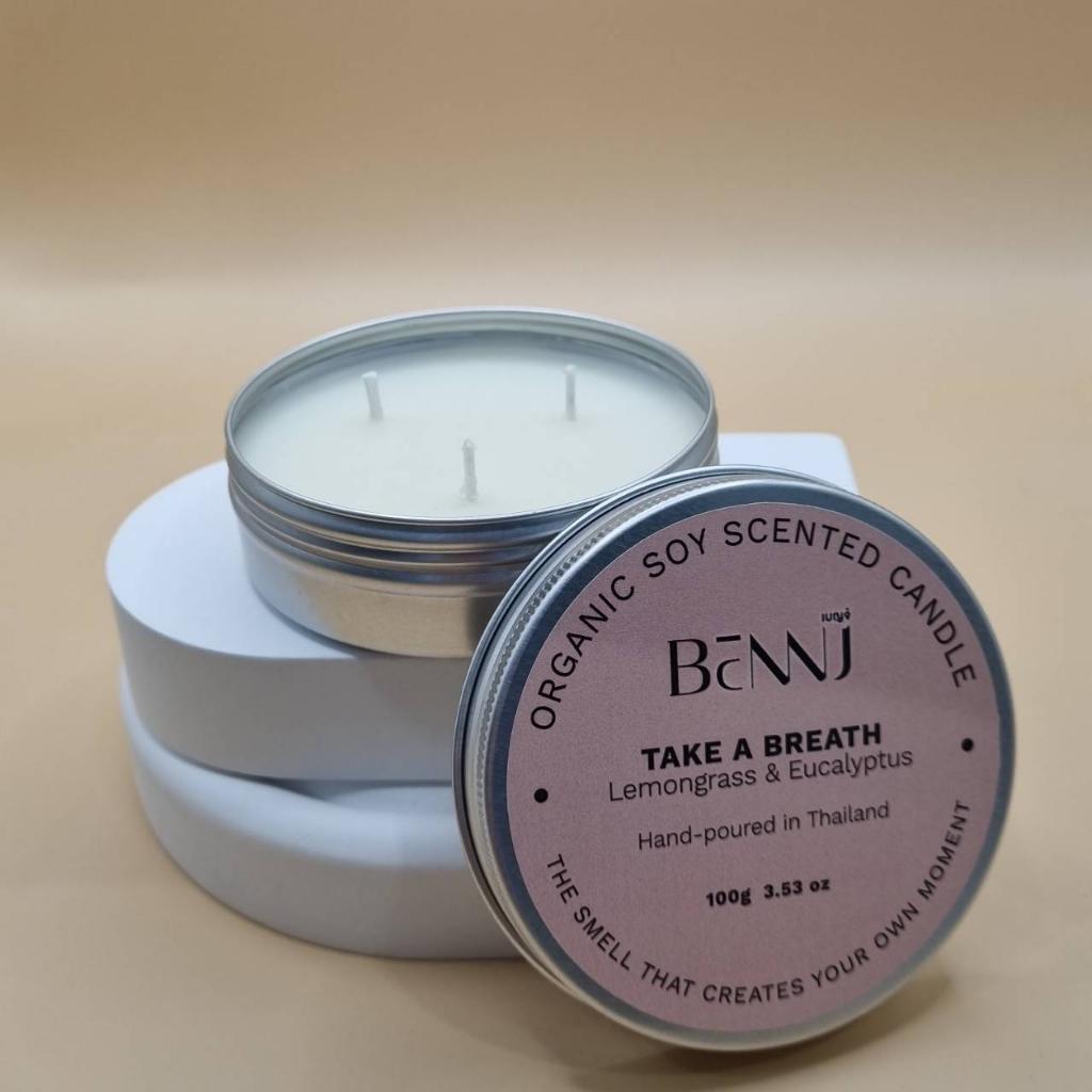 Travel Candle from Organic Soy Wax 100g เทียนหอมขนาดพกพา | Shopee Thailand