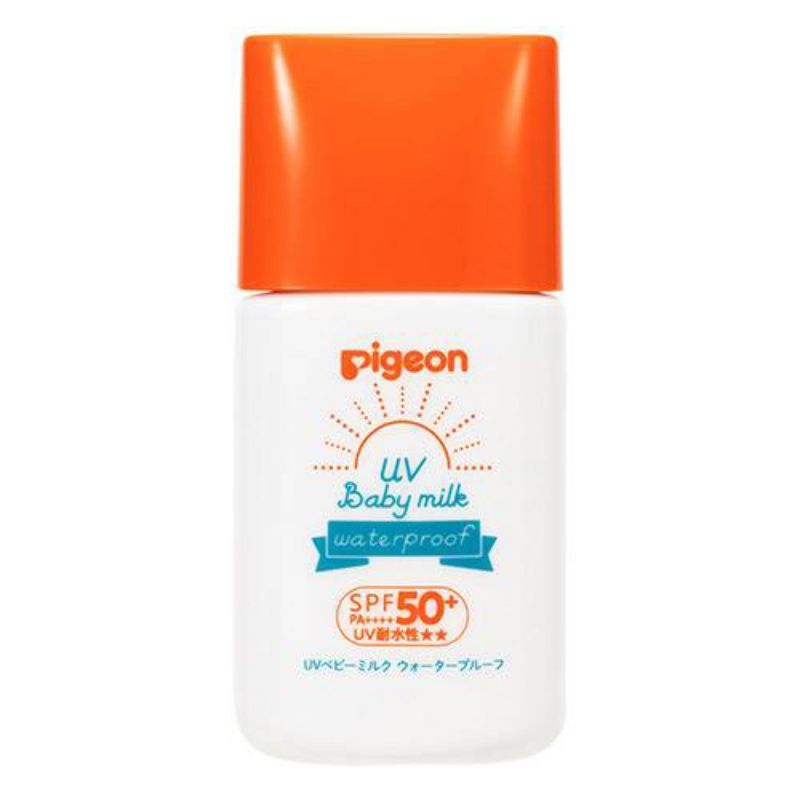 สูตรใหม่!! Pigeon UV Baby milk Waterproof Sunscreen ครีมกันแดด, กันน้ำ ...