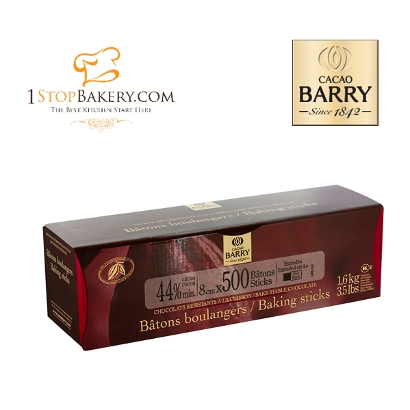 CACAO BARRY Chocolate Bar 300s (Stick) 44% 1.6 Kg. / ช็อคโกแลตแท่ง 1.6 ...