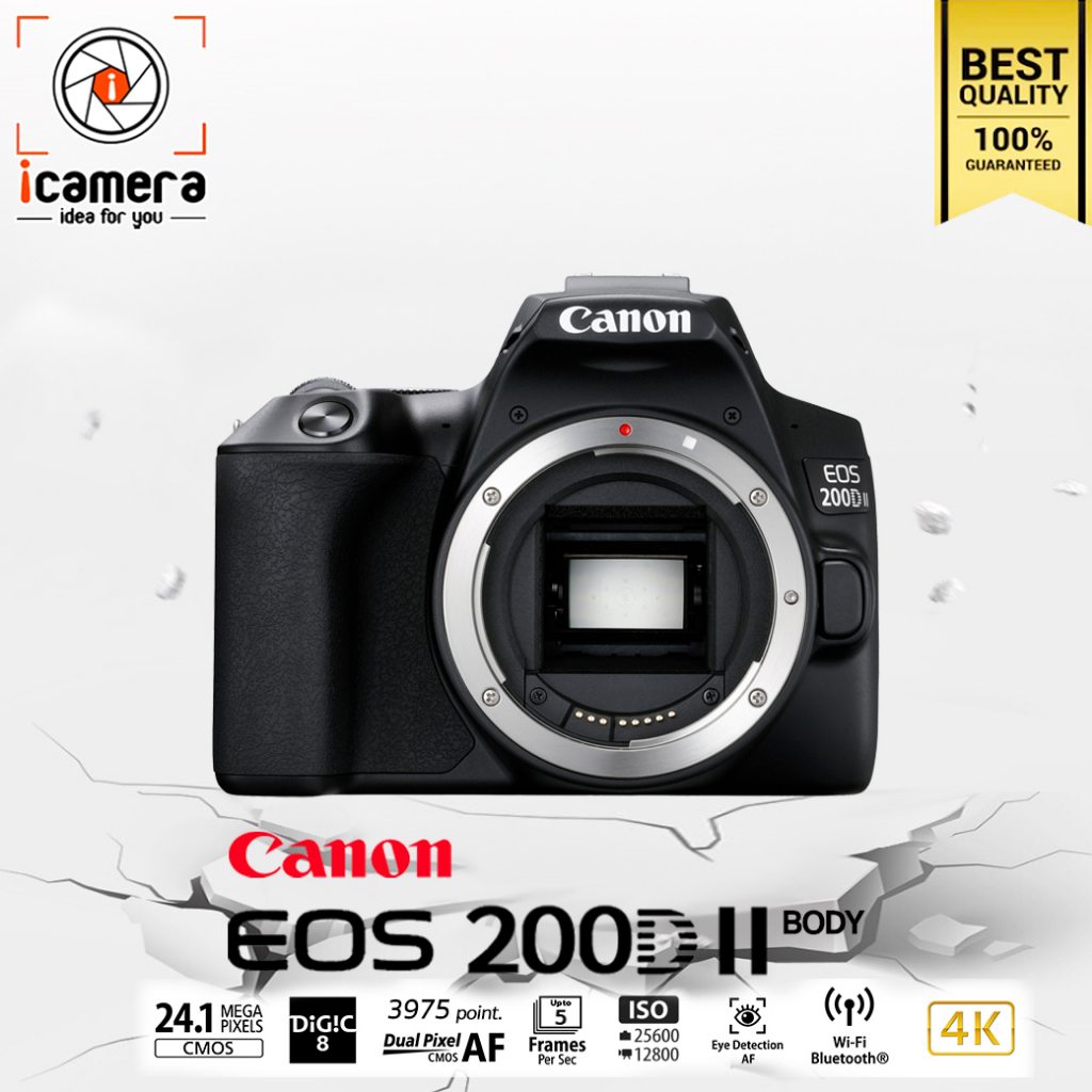 Canon Camera EOS 200D II Body - รับประกันร้าน icamera 1 ปี | Shopee ...