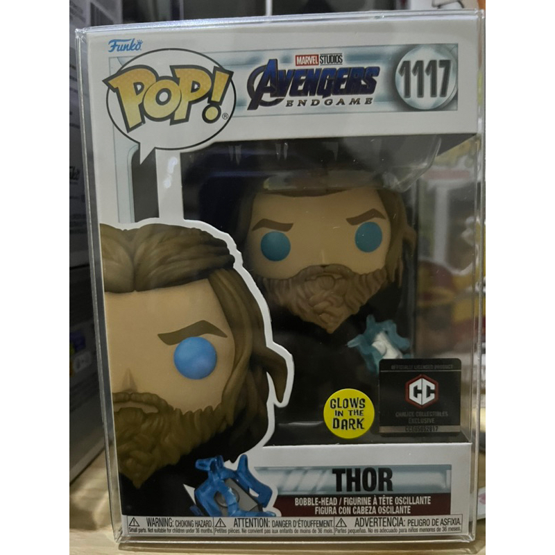 Funko Pop! Avengers 4: Endgame - Thor with Thunder Glow in the Dark เรืองแสง มือหนึ่ง ของแท้ 100 ...