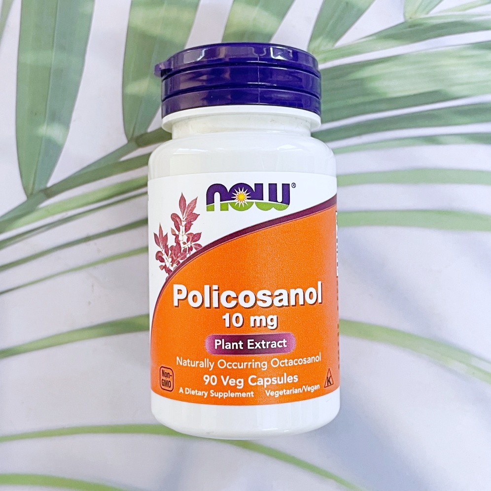 Policosanol สารสกัดโพลิโคซานอล 10 mg 90 Veg Capsules (Now Foods) Kosher ...
