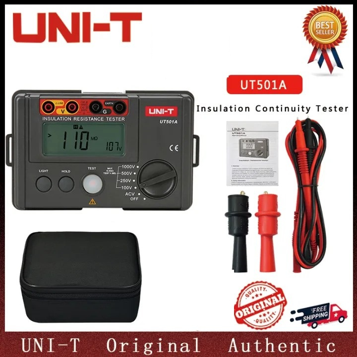 UNI-T UT501A เมกะโอมห์มิเตอร์ 1000V เครื่องวัดความเป็นฉนวน วัดความ ...