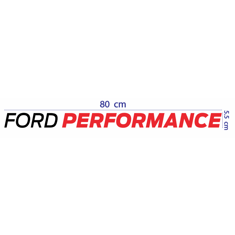 สติกเกอร์ ตัด ไดคัท FORD PERFORMANCE (ดำ-แดง) (วัสดุเป็น PVC กันน้ำ ...