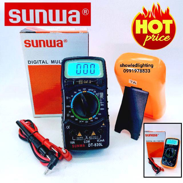 มัลติมิเตอร์ ดิจิตอล SUNWA DT-830L Digital Multimeter มิเตอร์วัดไฟ มิเต ...
