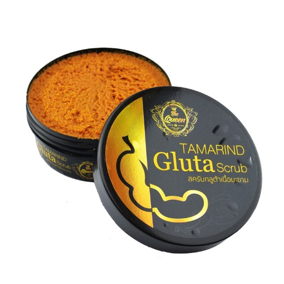 สครับกลูต้าเนื้อมะขาม The Queen Tamarind Gluta Scrub (350 g) | Shopee ...