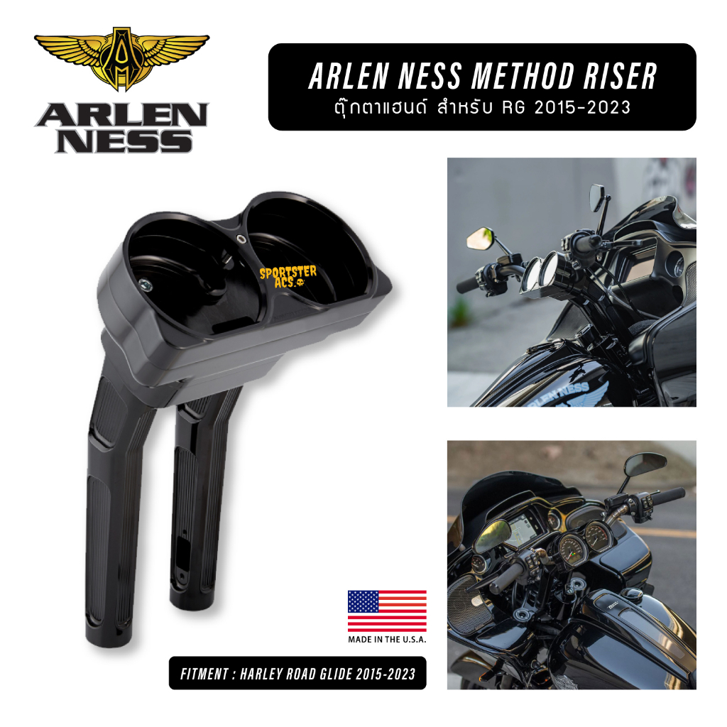 Arlen Ness Method Riser ตุ๊กตาแฮนด์สำหรับ Harley Road Glide | Shopee ...