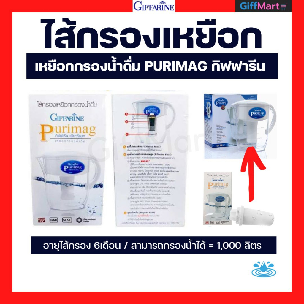 ไส้กรองGiffarine ไส้กรองเหยือกกิฟฟารีน เพียวริแมก Purimag Giffarine | Shopee Thailand