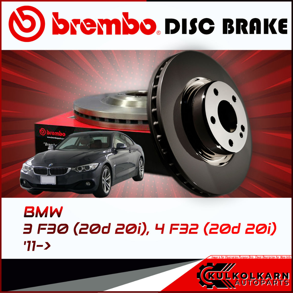 จานเบรกหลัง BMW SERIE 3 F30 (20d 20i), 4 F32 (20d 20i) (HC) 11-> (09 ...