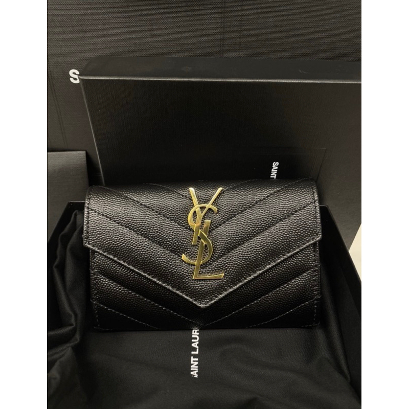 ของแท้ 100% YSL Small Envelope Wallet New อุปกรณ์ ครบ ใบเสร็จ copy ถุง ...