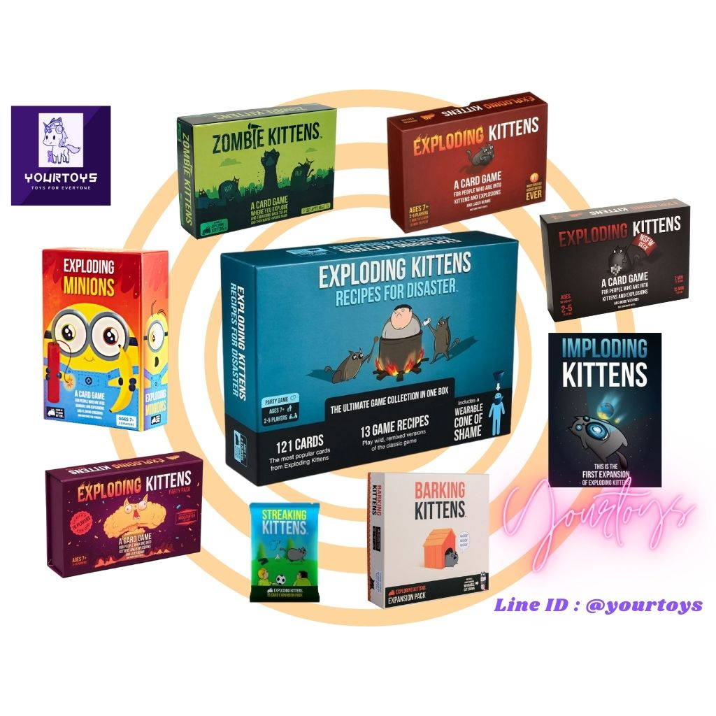 Exploding Kittens Board Game (ภาษาอังกฤษ) - บอร์ดเกมแมวระเบิด (เหมียวระเบิด) | Shopee Thailand