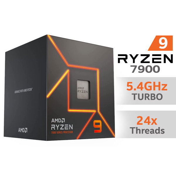 CPU (ซีพียู) AMD RYZEN 9 7900 3.7 GHz (SOCKET AM5) รับประกัน 3 - Y ...
