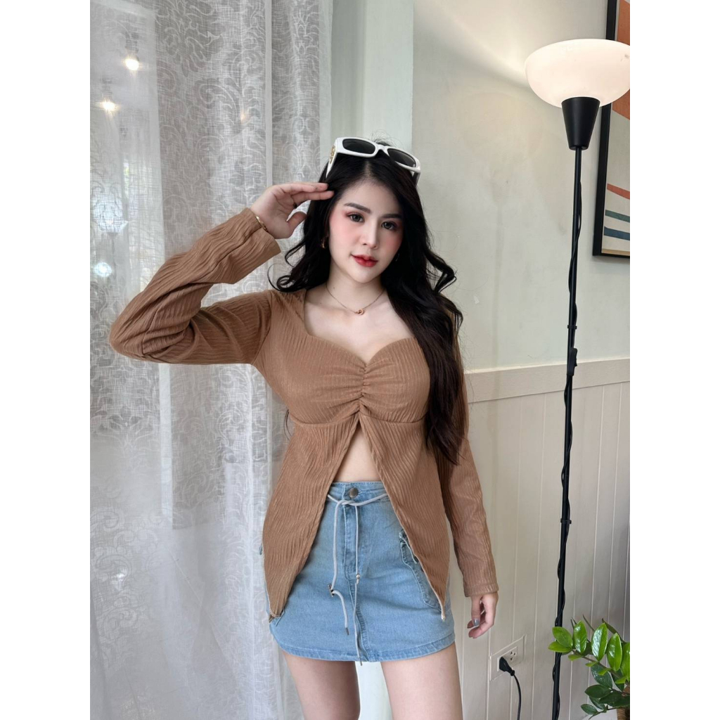(พร้อมส่ง)เสื้อผ้าหน้าสุดร้อนเเรง เซ็กซี่ไม่เกรงใจใคร ผ้ายืดเนื้อดีใส่สบาย(A875) | Shopee Thailand