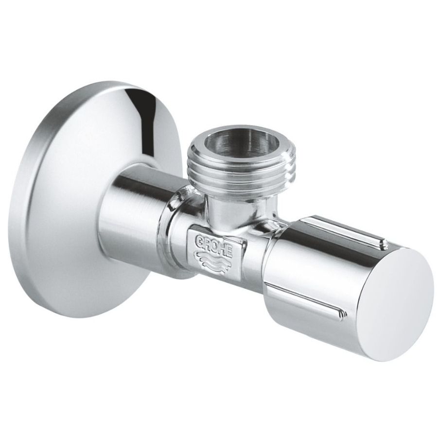 GROHE ANGLE VALVE สต๊อปวาวล์ห้องน้ำ ขนาด 1/2" วาวล์น้ำทองเหลือง 1/2 นิ้ว ชุบโครเมียม รุ่น METAL ...