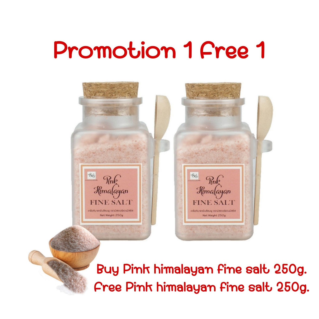 Promotion 1 free 1 Buy Pink himalayan fine salt 250g. Free Pink ...