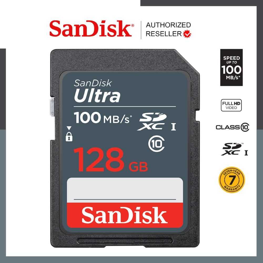 SanDisk Ultra SD Card SDXC 128GB Class10 100MB/s (SDSDUNR-128G-GN3IN ...