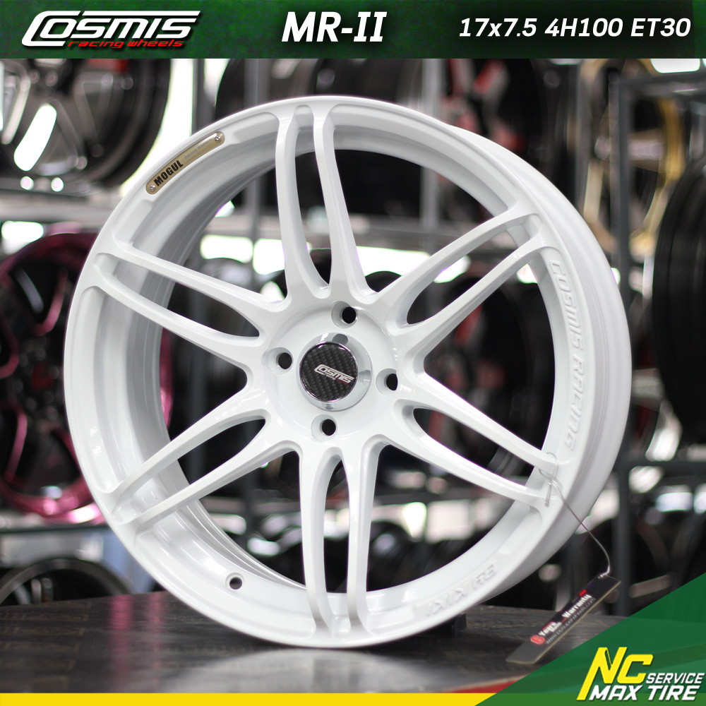 ล้อแม็กขอบ17 / สำหรับรถเก๋งซิตี้คาร์ / Cosmis MR-2 / สีขาวทั้งวง / 17x7.5 4H100 ET30 / ราคาต่อวง ...
