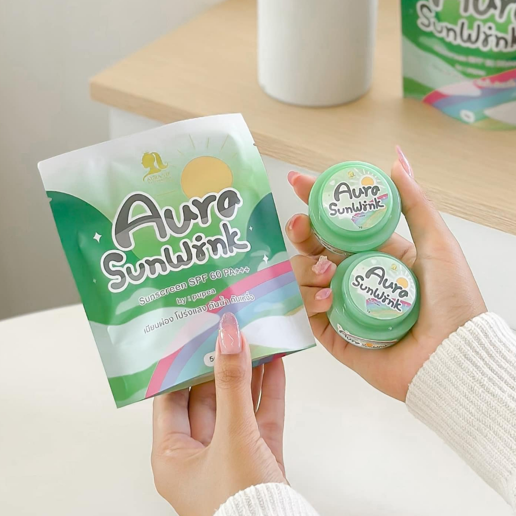 กันแดดออร่าซันวิงค์ Aura sun wink sunscreen spf 60 pa+++ | Shopee Thailand