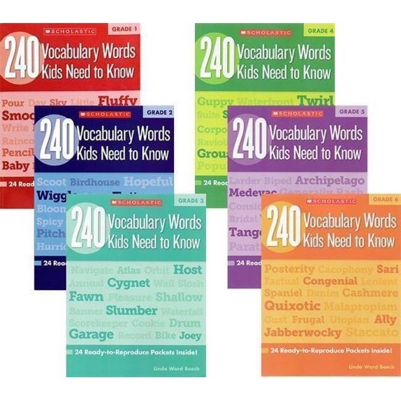 (พร้อมส่ง) 240 Vocabulary Words Kids Need to Know Workbook Grade 1-6 ...