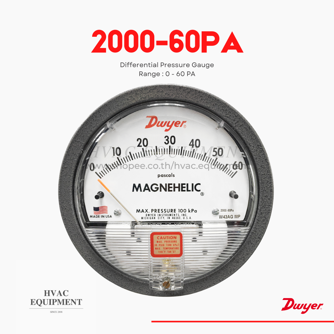 Series 2000 "Dwyer" MAGNEHELIC® Differential Pressure Gauges หน่วย Pascals | Shopee Thailand